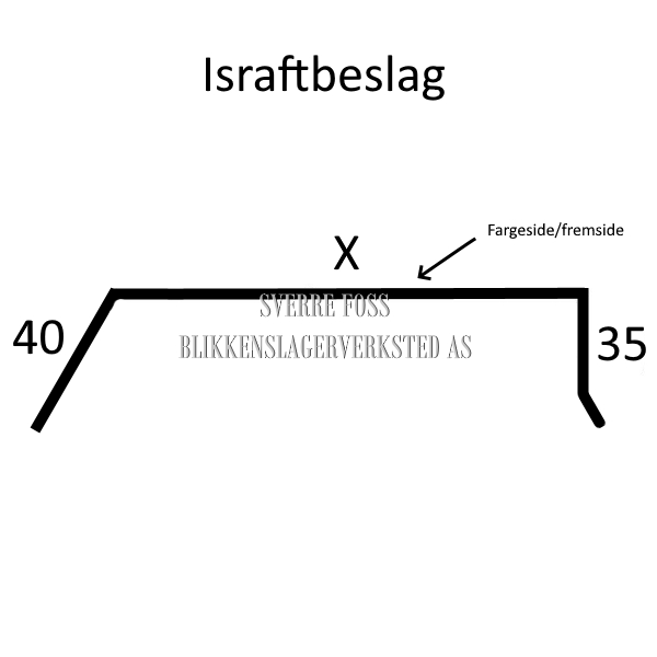 Israftbeslag, 125mm / 5" | Sverre Foss Blikkenslagerverksted